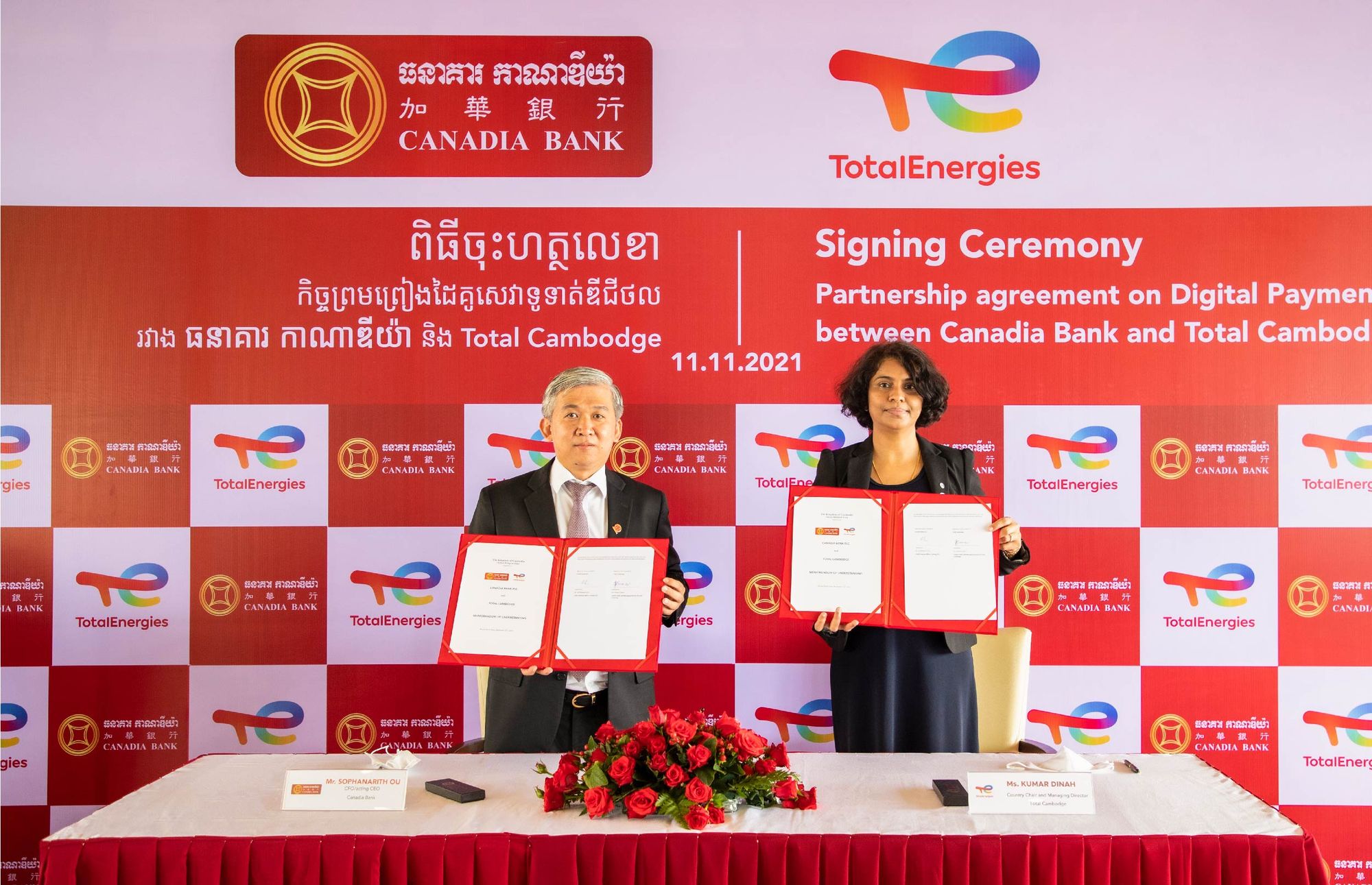 Canadia Bank New - Canadia Bank and Total Cambodge partner on digital payment services